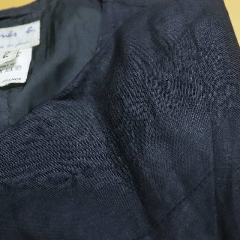 Yahoo!オークション - D208 90sビンテージ アニエスベー リネンコート ...