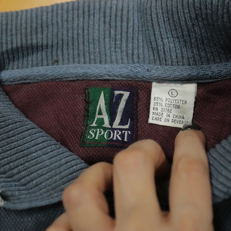 Yahoo!オークション - H242 80sビンテージ AZ 襟付き マルチカラースウ...