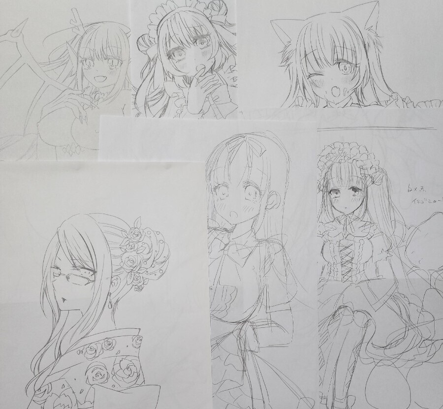 【ラフセット】同人手描きイラスト 創作 オリジナル 女の子 :: Yahoo!Auction｜DEJAPAN - Bid and Buy Japan with 0% commission