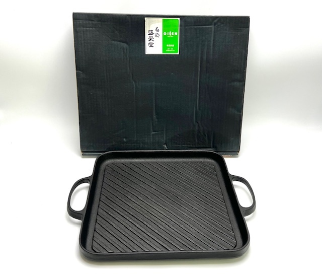 品 定価13 200 円 IH対応 200v/100v 28cm 盛栄堂 OIGEN 及源 南部鉄器 グリル 鉄板 CA-31S アウトドア キャンプ(グリルパン)｜売買されたオークション情報 ...