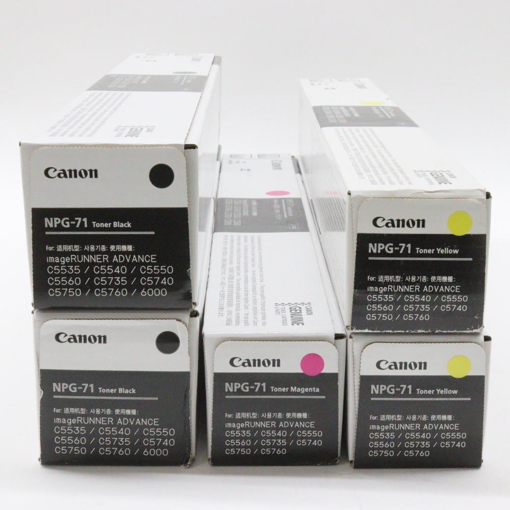 Yahoo!オークション - 純正 キャノン トナー NPG-71 ブラック×2 イエ...