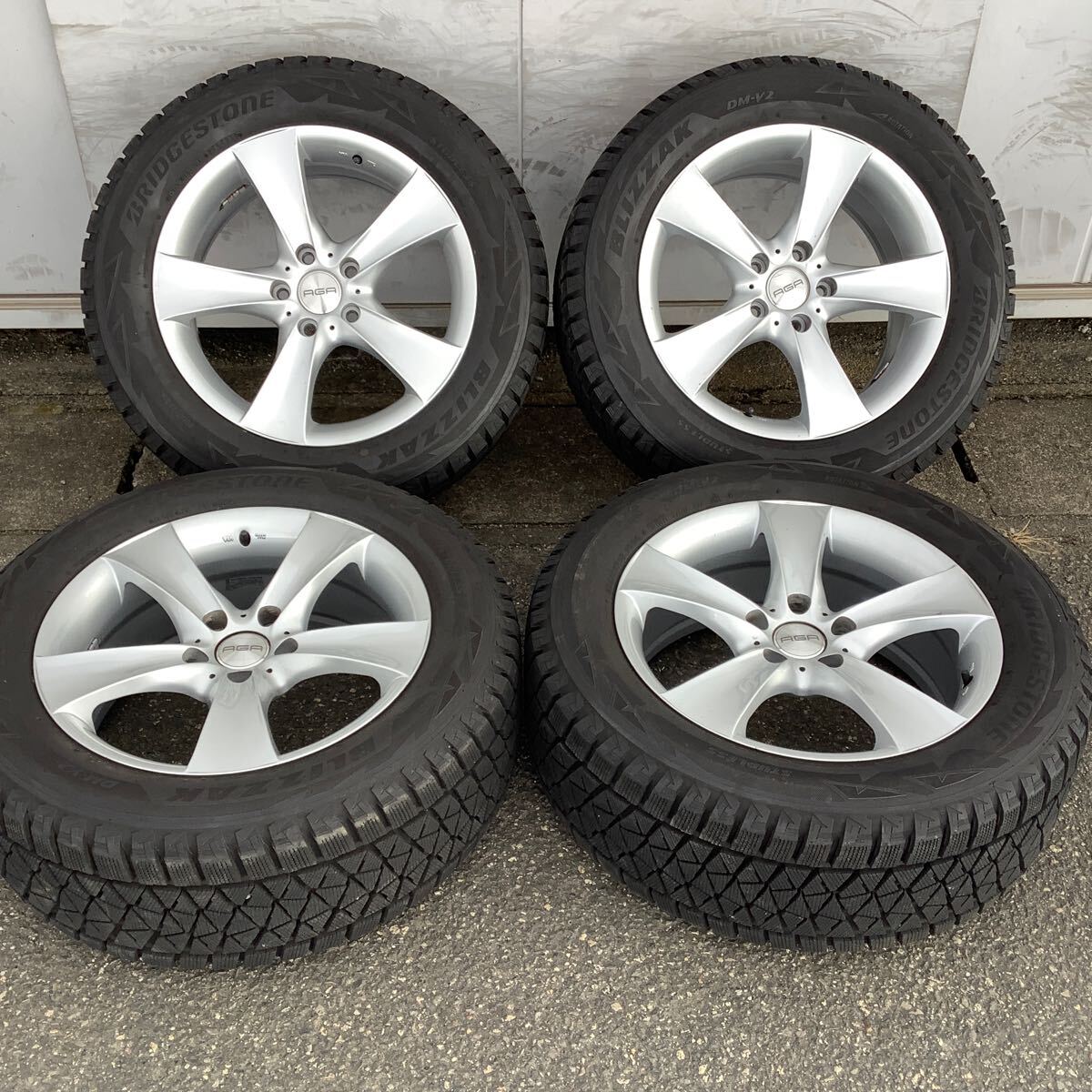 AGA 18インチ 8J ＋40 120 BRIDGESTONE DM-V2 255/55R18 深溝 スタッドレス BMW X5 4本セット(スタッドレスタイヤ)｜売買されたオークション情報 ...