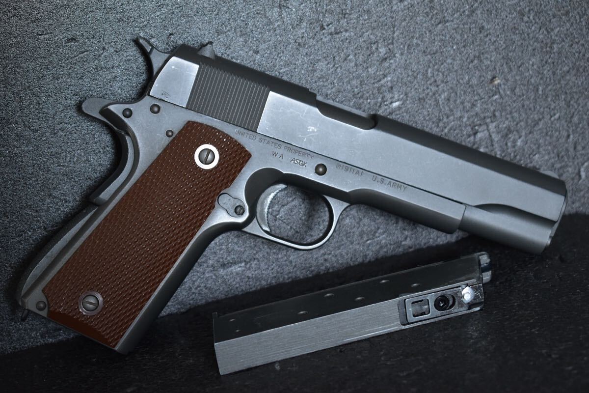 WA コルト M1911A1 ミリタリー ガバメント 米軍 ガスブローバック 検 マルイ マルシン mgc パーカーライズド(中古)のオークション落札情報