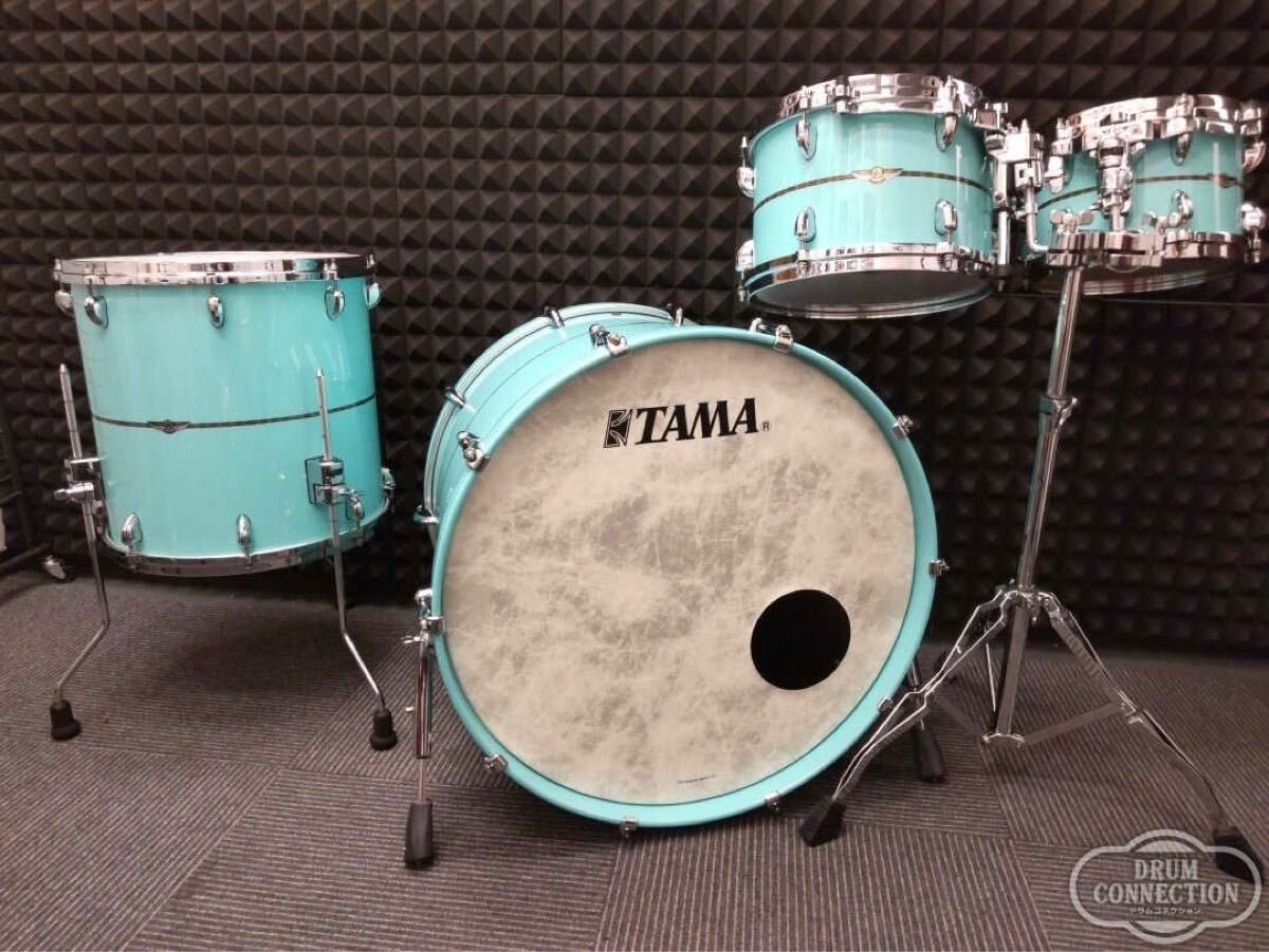 日本代購代標第一品牌【樂淘letao】－TAMA STAR Bubinga Drum 4pcs Kit -Grand Aqua Blue- ドラムセット タマ スターブビンガ 高級ドラムセット ...