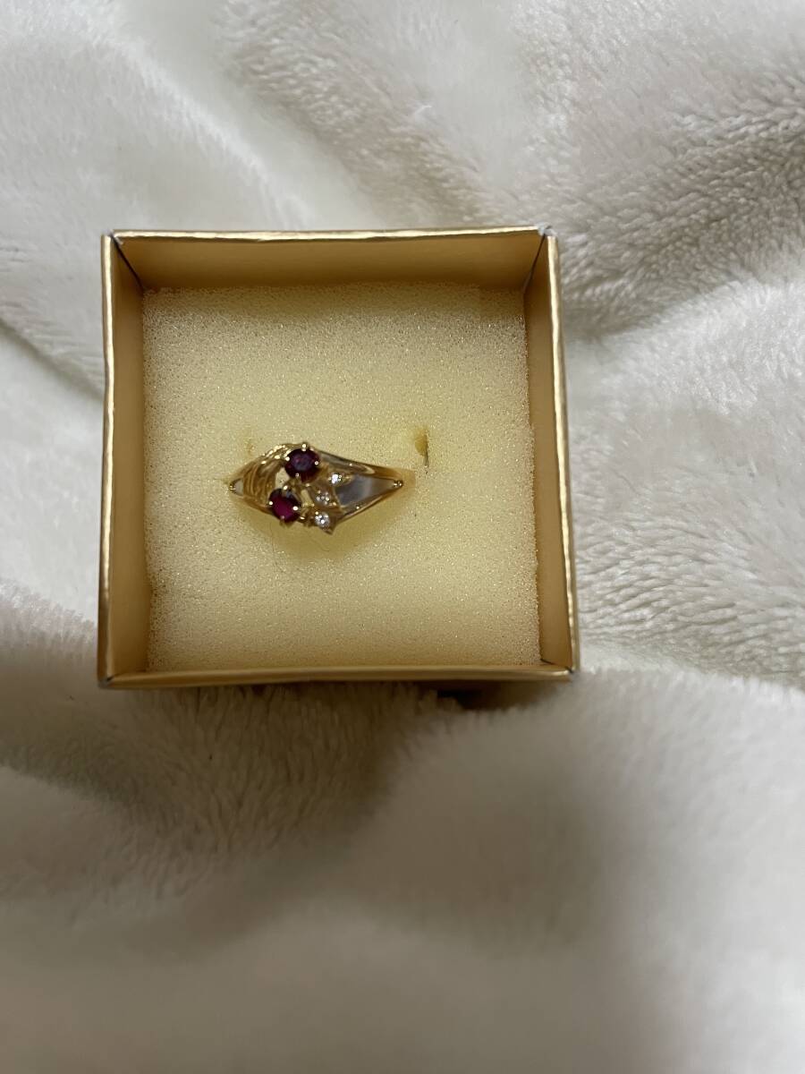 Yahoo!オークション - K18 pt 900 2.7g ルビー リング