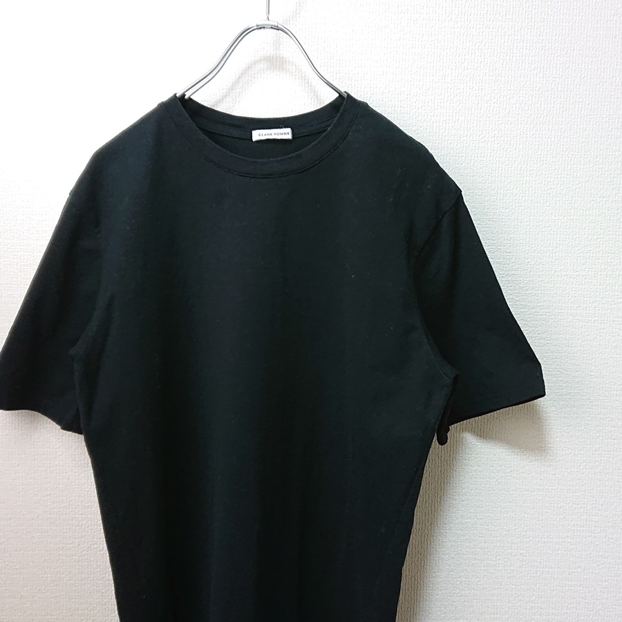 Yahoo!オークション - CLANE HOMME クラネオム 無地Tシャツ ブラック ...