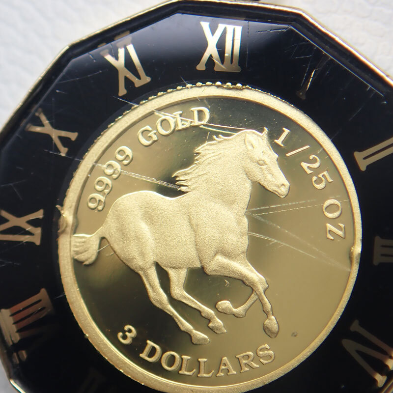 Yahoo!オークション - K24/K18 ツバル 3ドル金貨 ペンダントヘッド 1/2...