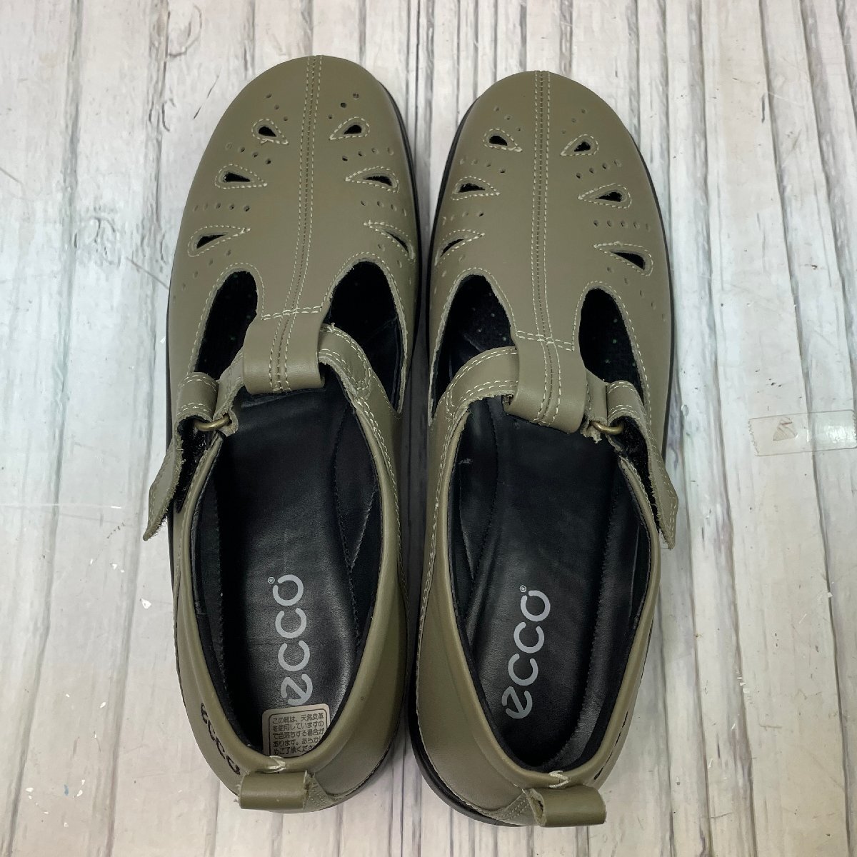 Yahoo!オークション - m002L B5(80) 6 保管品 ecco エコー 革 レザー ...