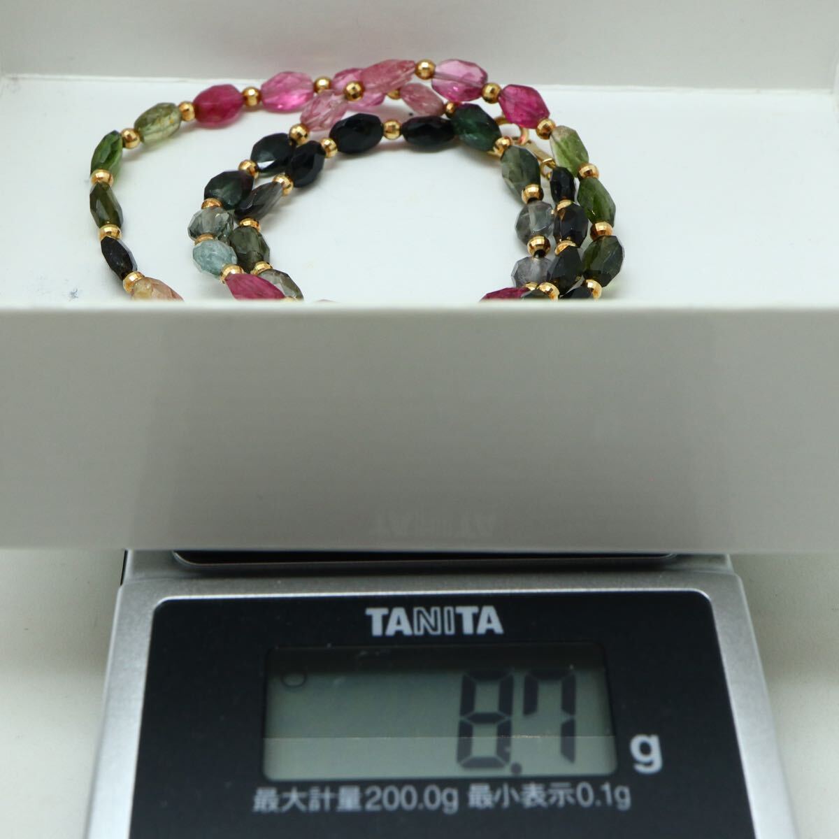 Yahoo!オークション - 1円〜 K18 天然トルマリンネックレス D 約8.7g ...