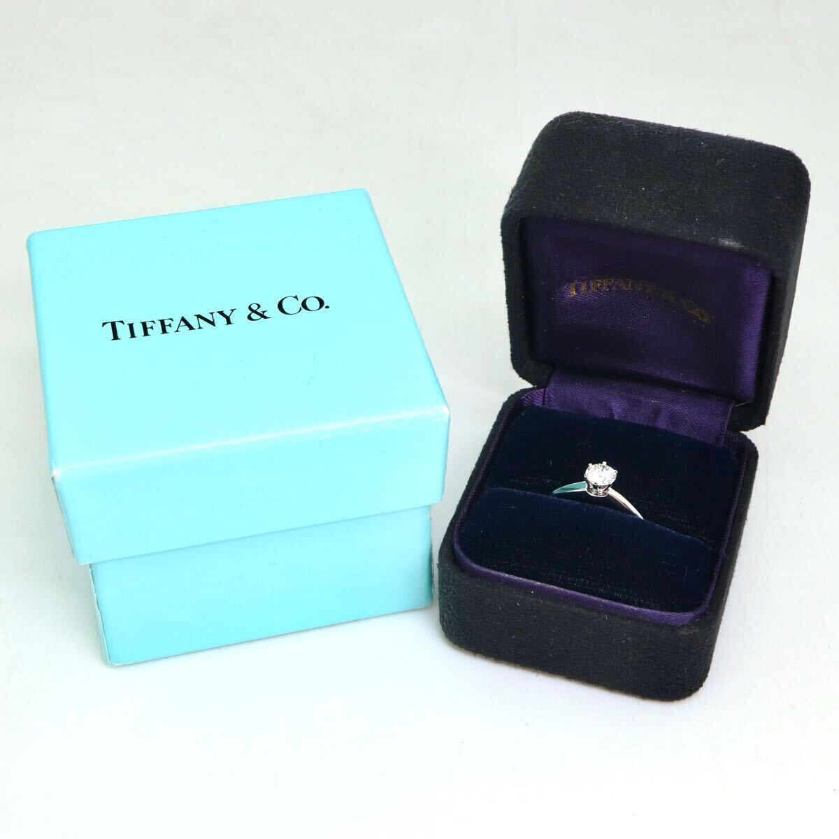 Yahoo!オークション - 美品 0.4ct up TIFFANY&Co.(ティファニー)箱付 P...