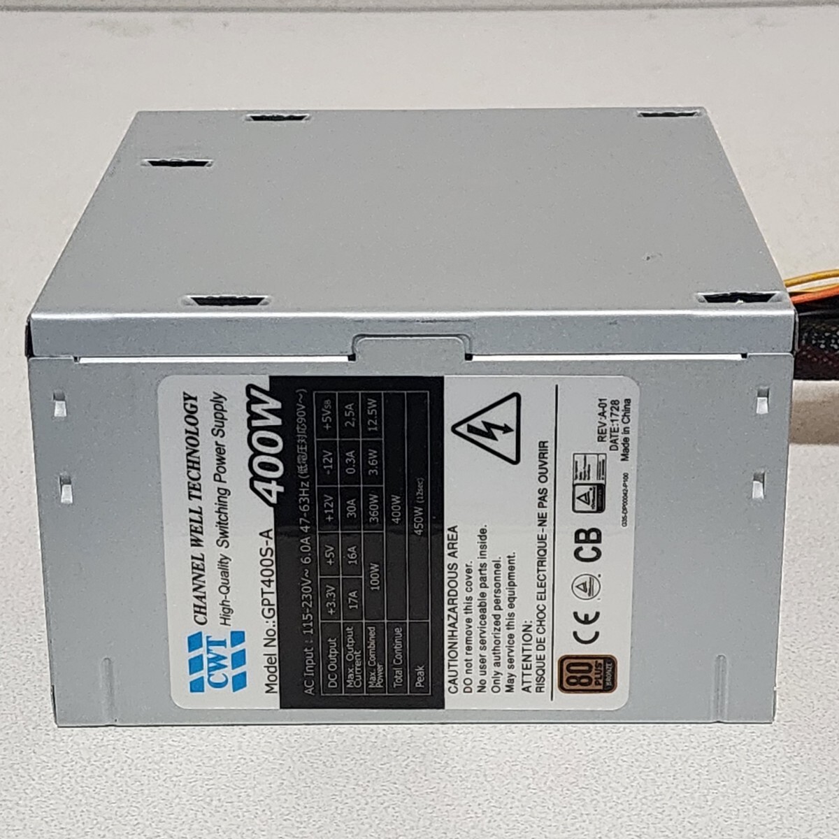 Yahoo!オークション - CWT GPT400S-A 400W 80PLUS BRONZE認証 ATX電源...