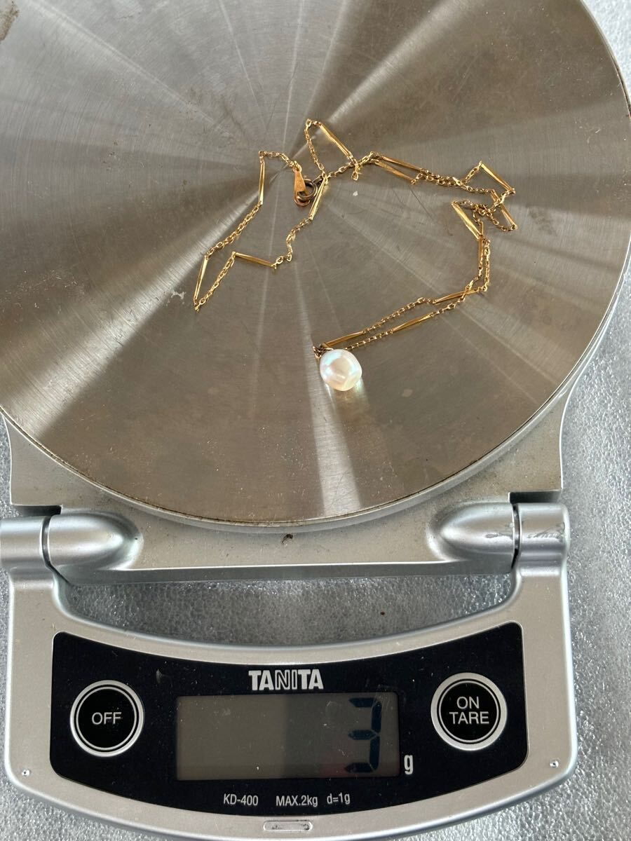 Yahoo!オークション - 3g ネックレス 真珠 K18 akoya