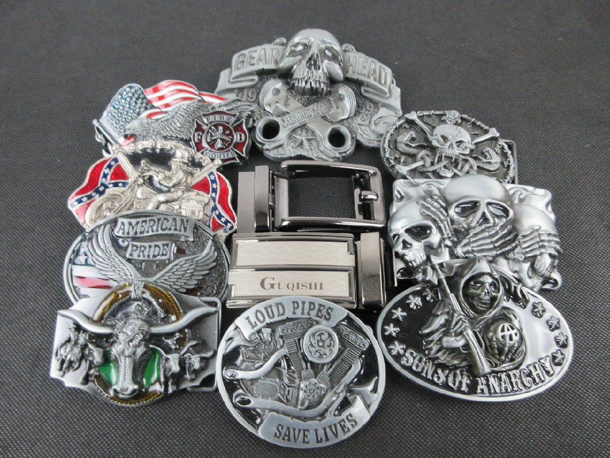 Yahoo!オークション - 長C418/バックル11点セット メタル/エンジン/GUQ...