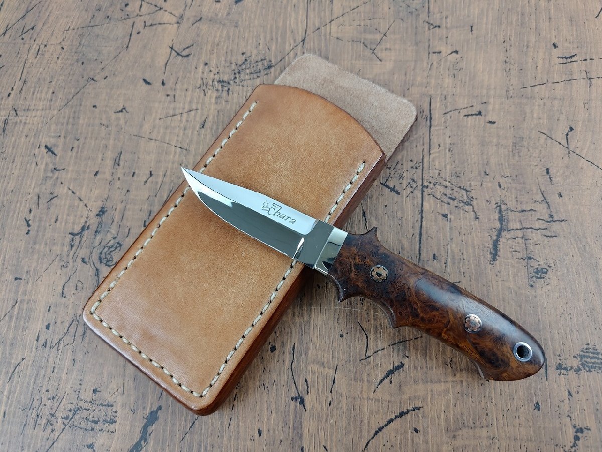 Yahoo!オークション - 長A405/【未使用】/原邦彦 作 カスタムナイフ ニ...