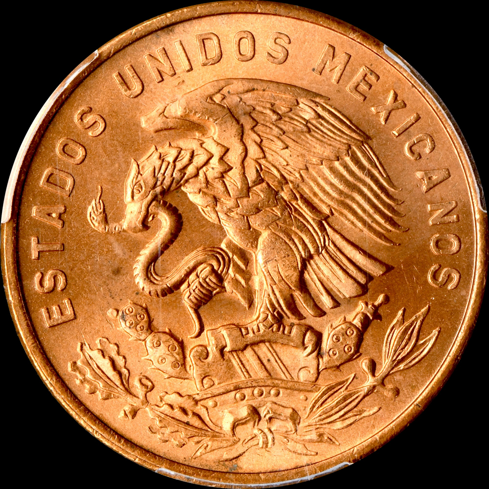 Yahoo!オークション - 土終 【PCGS MS66RD】1969Mo メキシコ 20C銅貨 ...