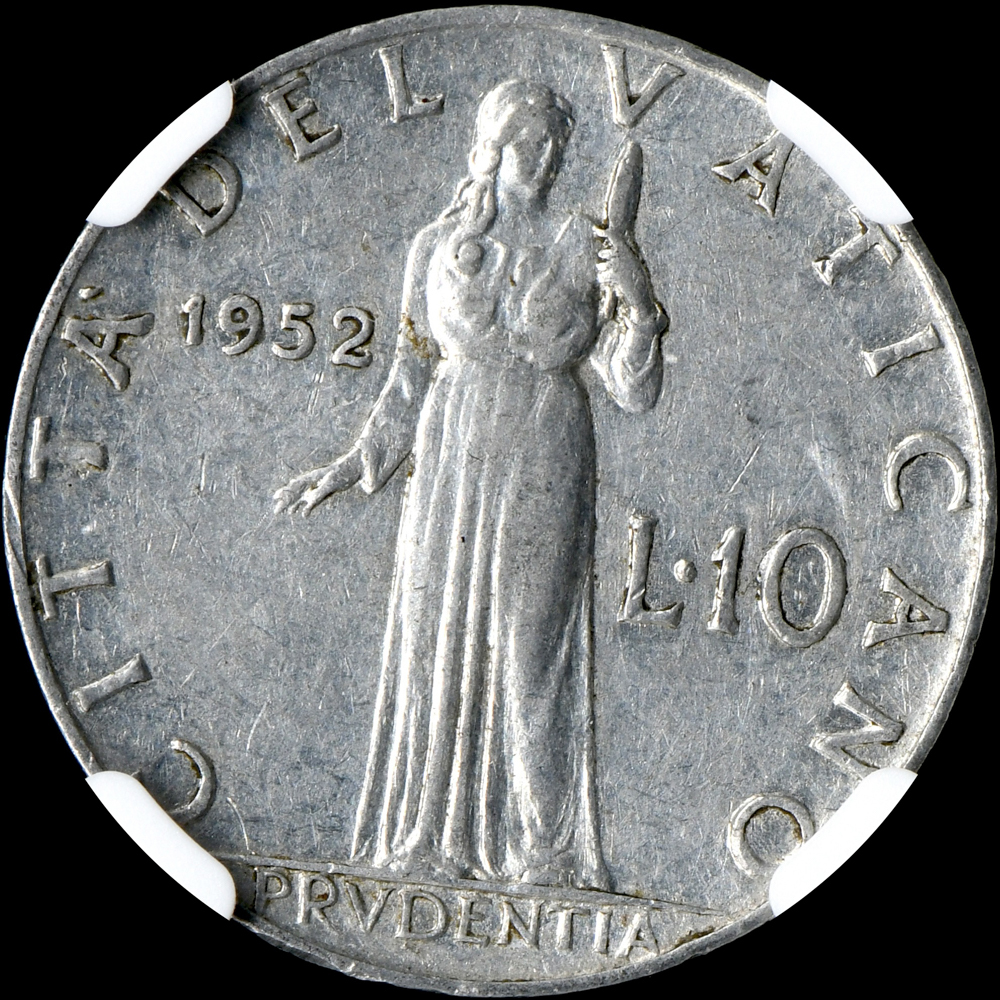 Yahoo!オークション - 日終 【NGC AU58】1952 バチカン 10L 極美品