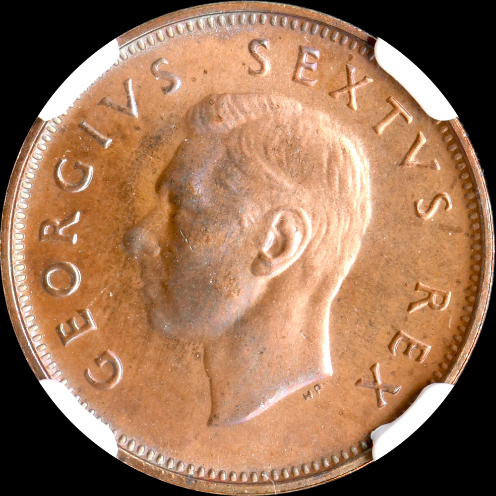 Yahoo!オークション - 土終 【NGC PF65RB】1952 アフリカ 1/4P銅貨 完...