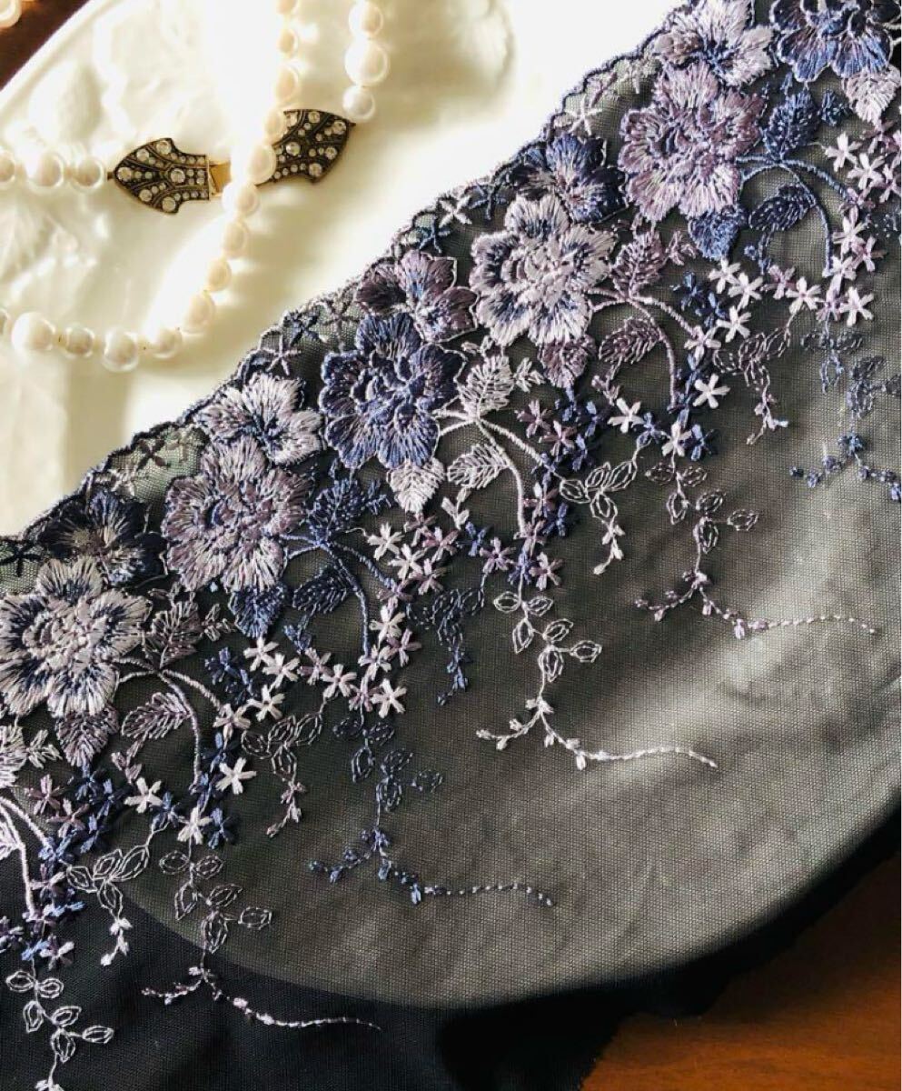 Yahoo!オークション - B579 幅広レース幅約20cm 1m