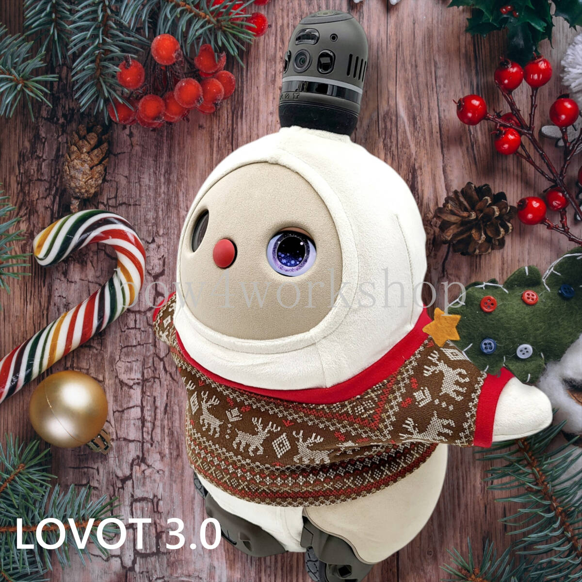 Yahoo!オークション - LOVOT ラボットの服ハンドメイド トナカイ柄ジャ...