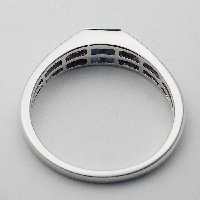 Yahoo!オークション - 音羽屋 サファイア/0.43ct ダイヤ/0.07ct K18WG ...