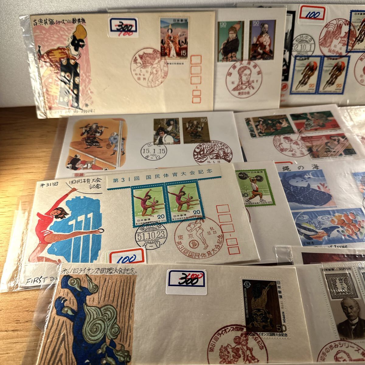 日本代購代標第一品牌【樂淘letao】－ビニール袋付き 初日カバー FDC 日本切手の初日カバー いろいろおまとめ
