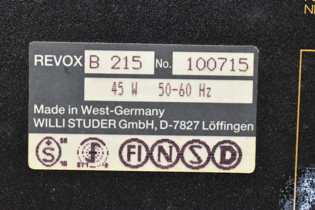 Yahoo!オークション - REVOX レボックス カセットデッキ B215-S