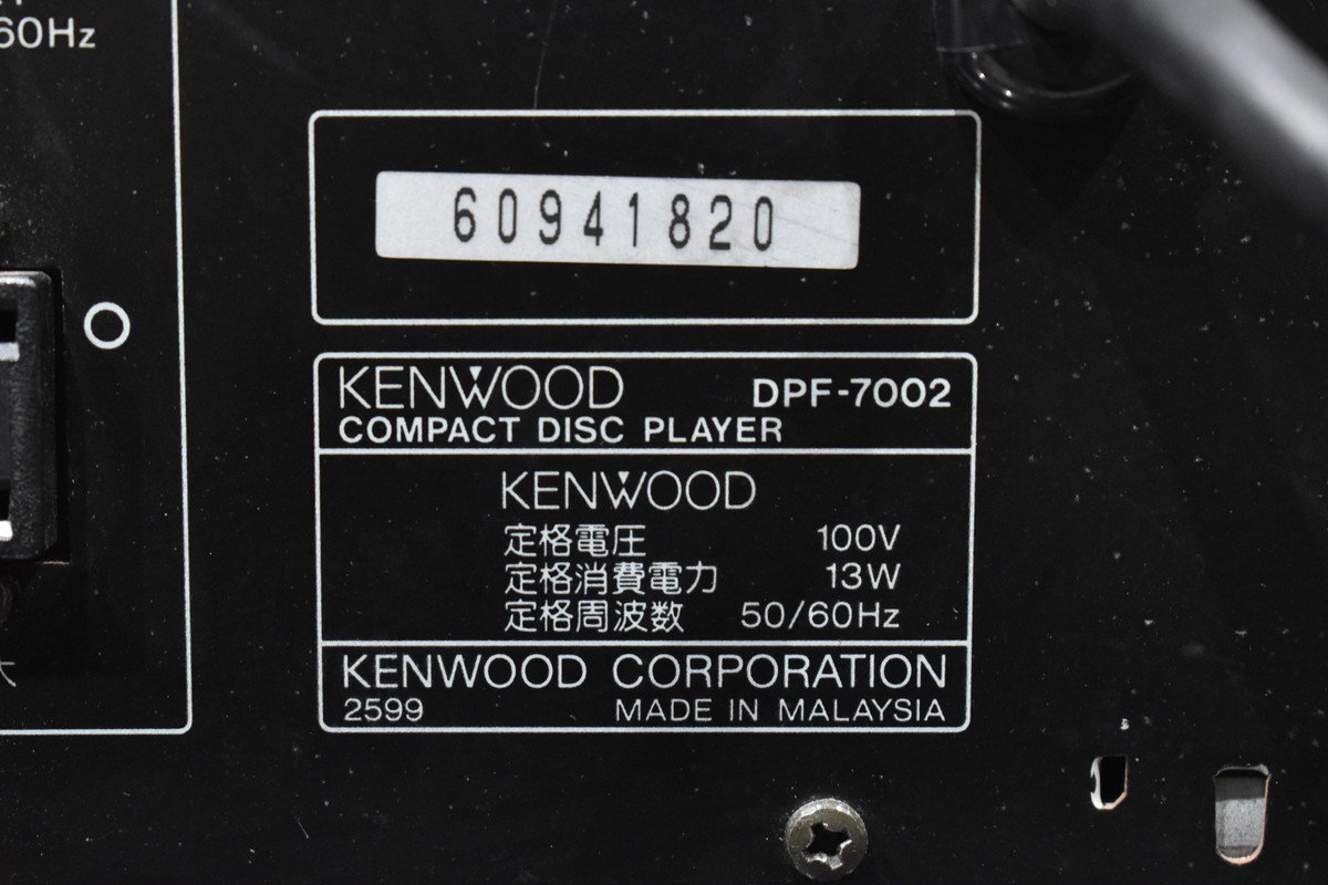 Yahoo!オークション - KENWOOD/ケンウッド CDプレーヤー DPF-7002【ジ...