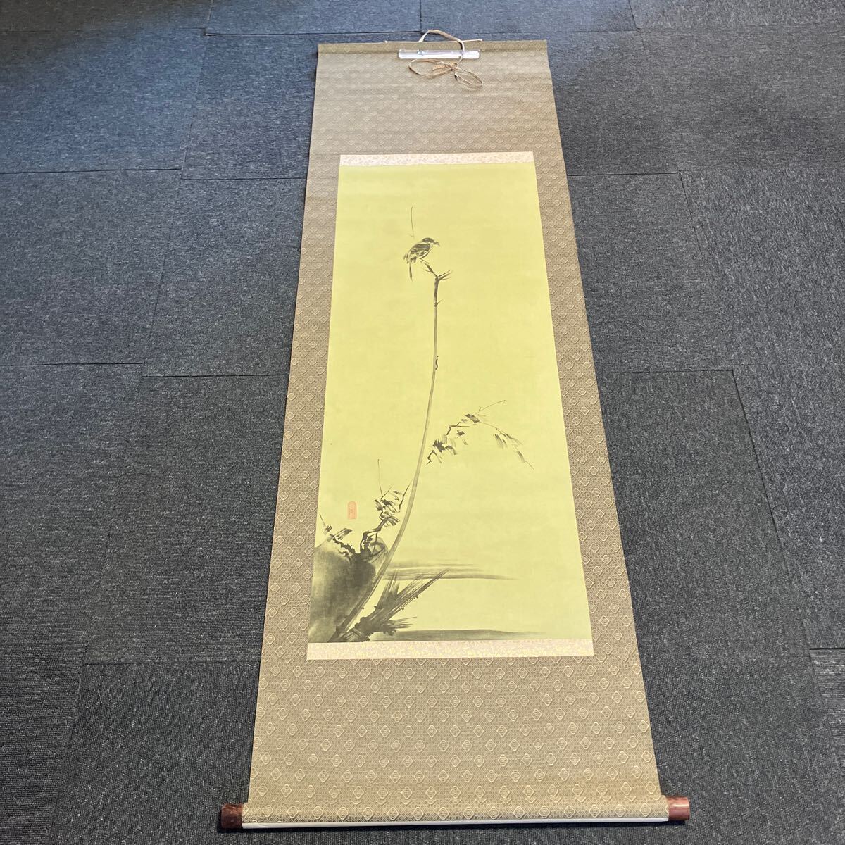 Yahoo!オークション - 【印刷】掛軸 武蔵 絹本 箱無 同梱可能 No.2642