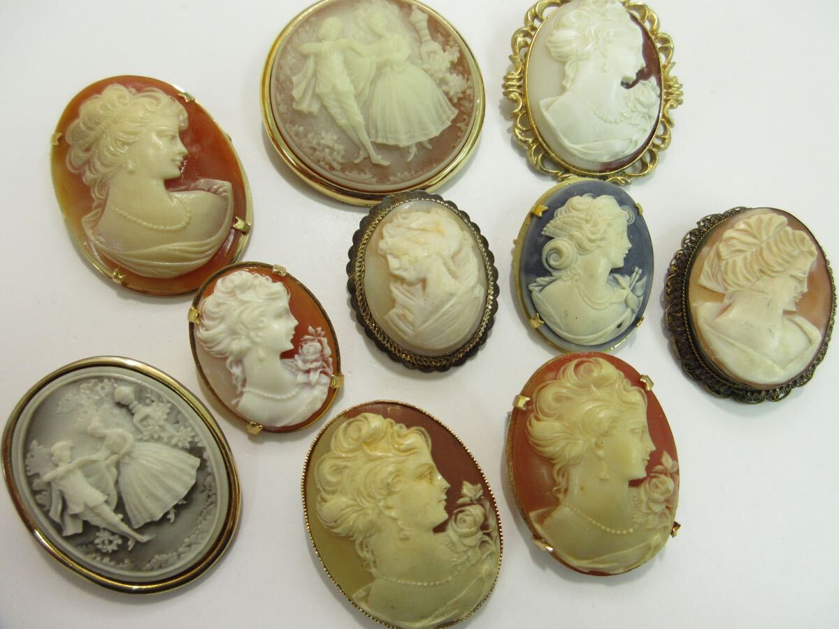 Yahoo!オークション - 【C48】カメオ CAMEO カメオ系 シェルカメオ ブ...