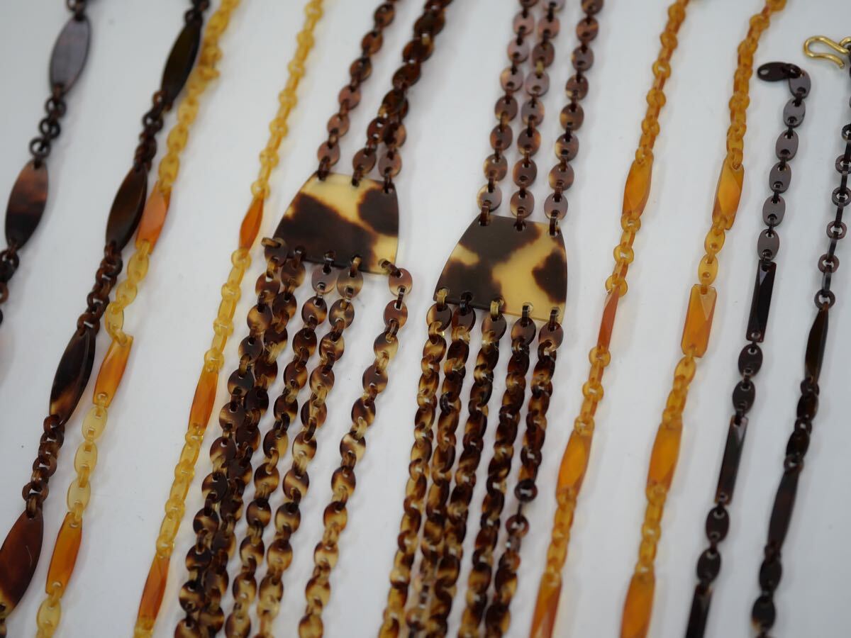 Yahoo!オークション - 【D63】鼈甲 ベッコウ べっ甲 ネックレス ヴィン...