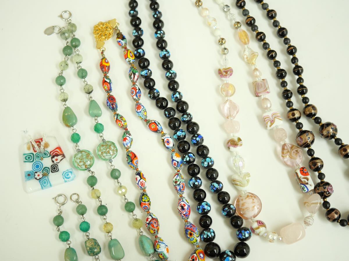 Yahoo!オークション - 【D73】ガラス 焼き物 ネックレス など ヴェネチ...