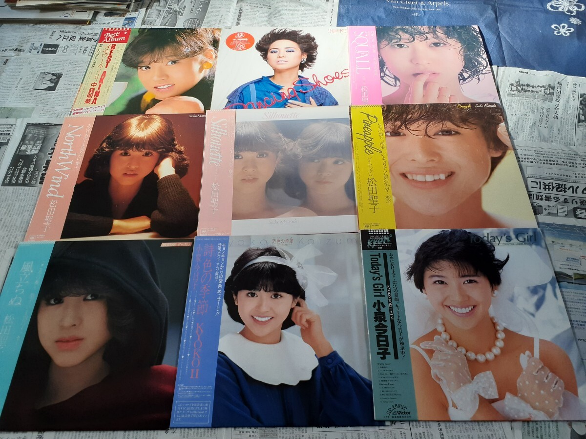 Yahoo!オークション - アイドルLP67枚BOX3組+おまけ付まとめて 直筆サ...