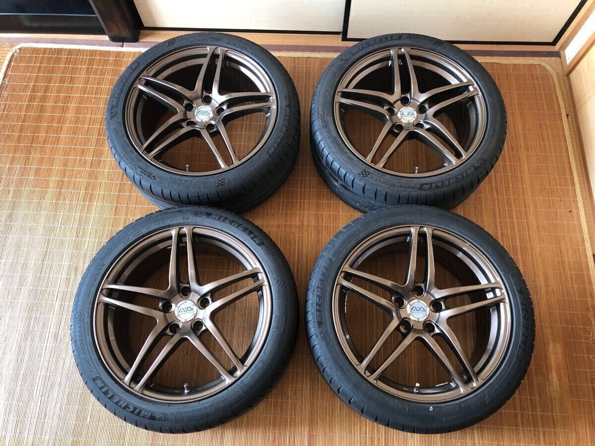 Yahoo!オークション - YOKOHAMA AVS MODEL5 18インチホイール 8J OFF+3...