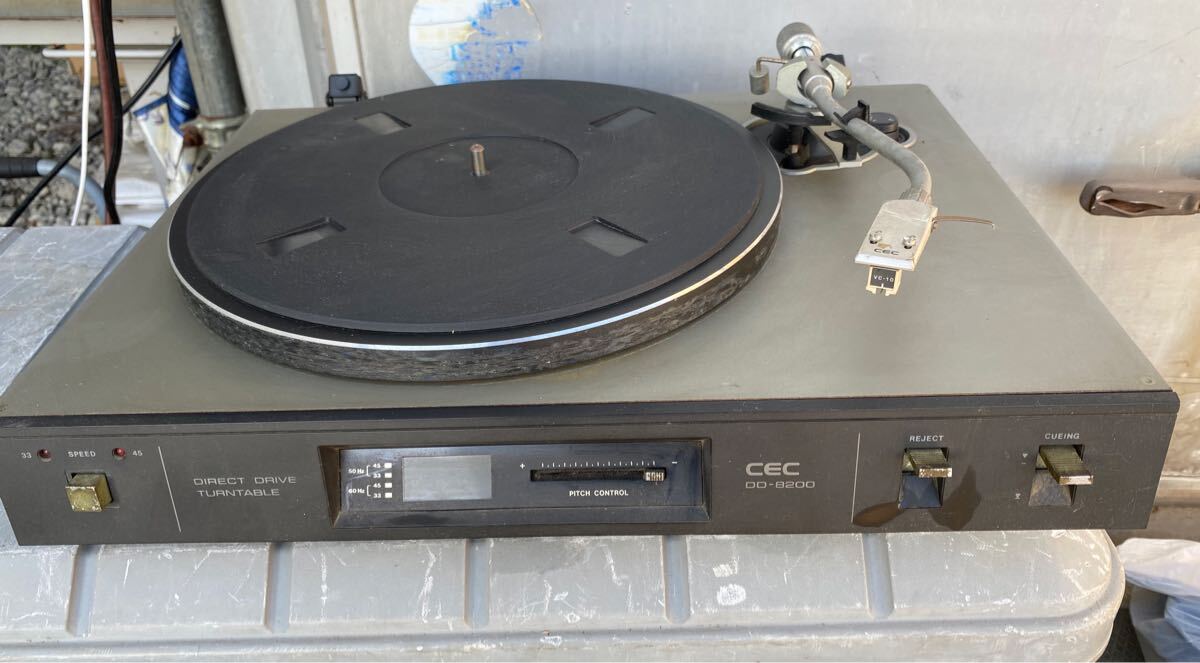 中央電気 CEC DD -8200 レコードプレーヤーターンテープル【通電のみ確認】
