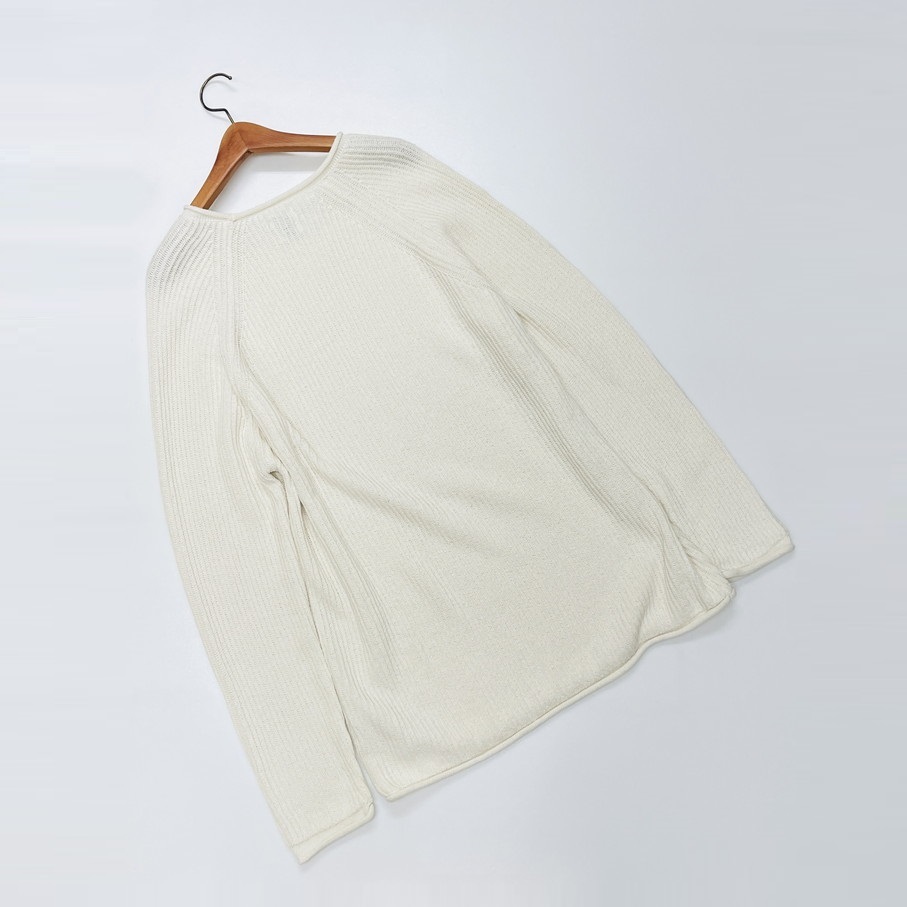 Yahoo!オークション - ZARA /XL/ ホワイト系 長袖ニット セーター トッ...