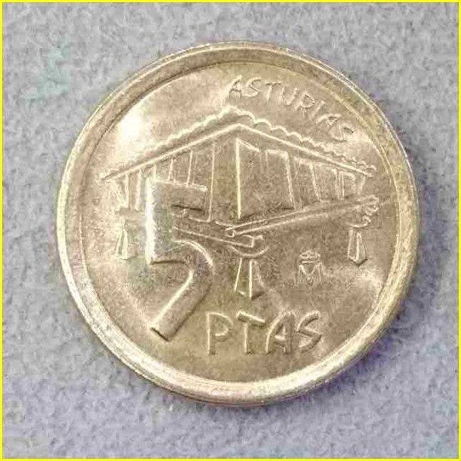 Yahoo!オークション - 【スペイン 5ペセタ 硬貨/1995年】 5 PTAS/アス...