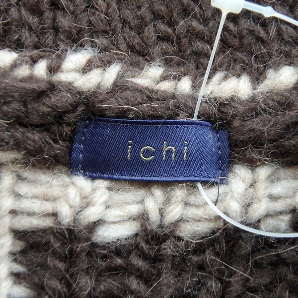 Yahoo!オークション - #wnc イチ ICHI カーディガン 茶系 カウチン ニ...