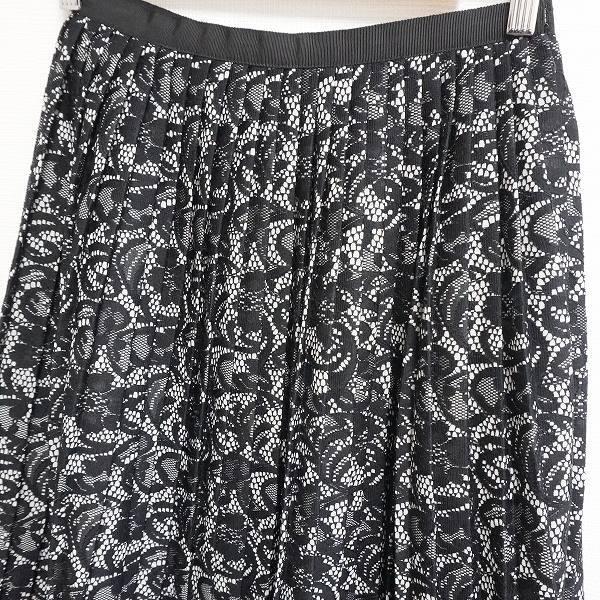 Yahoo!オークション - #anc SALE アナイ ANAYI スカート 38 黒 白 レー...