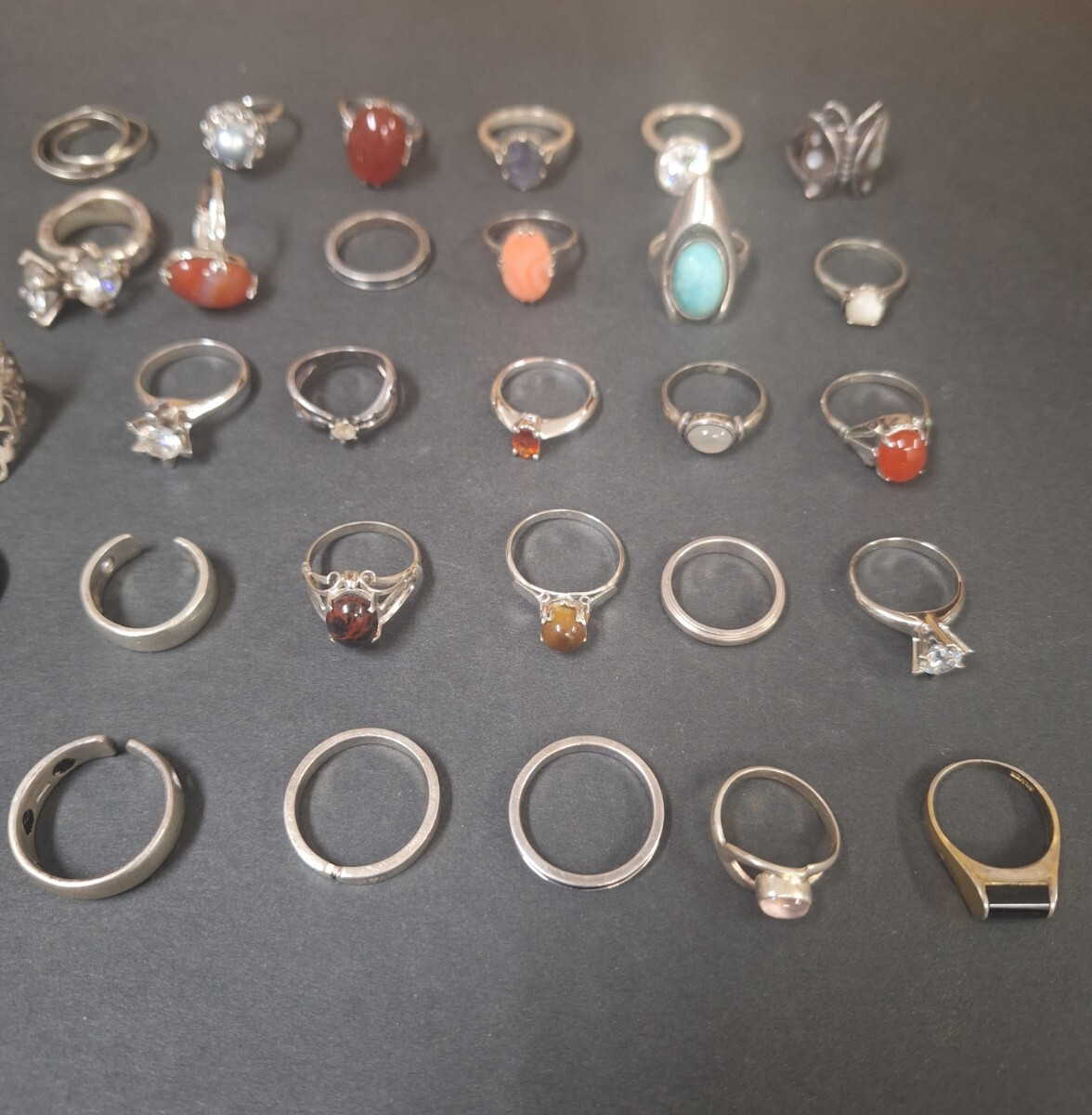 日本代購代標第一品牌【樂淘letao】－sj-123 シルバーアクセサリー 全て刻印入り 925 ブレスレットsilver リング ペンダント まとめ 地金 ヴィンテージ 天然石 重151g