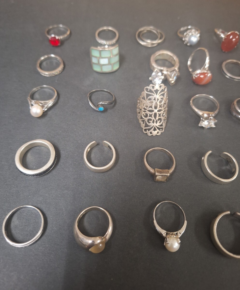 日本代購代標第一品牌【樂淘letao】－sj-123 シルバーアクセサリー 全て刻印入り 925 ブレスレットsilver リング ペンダント まとめ 地金 ヴィンテージ 天然石 重151g