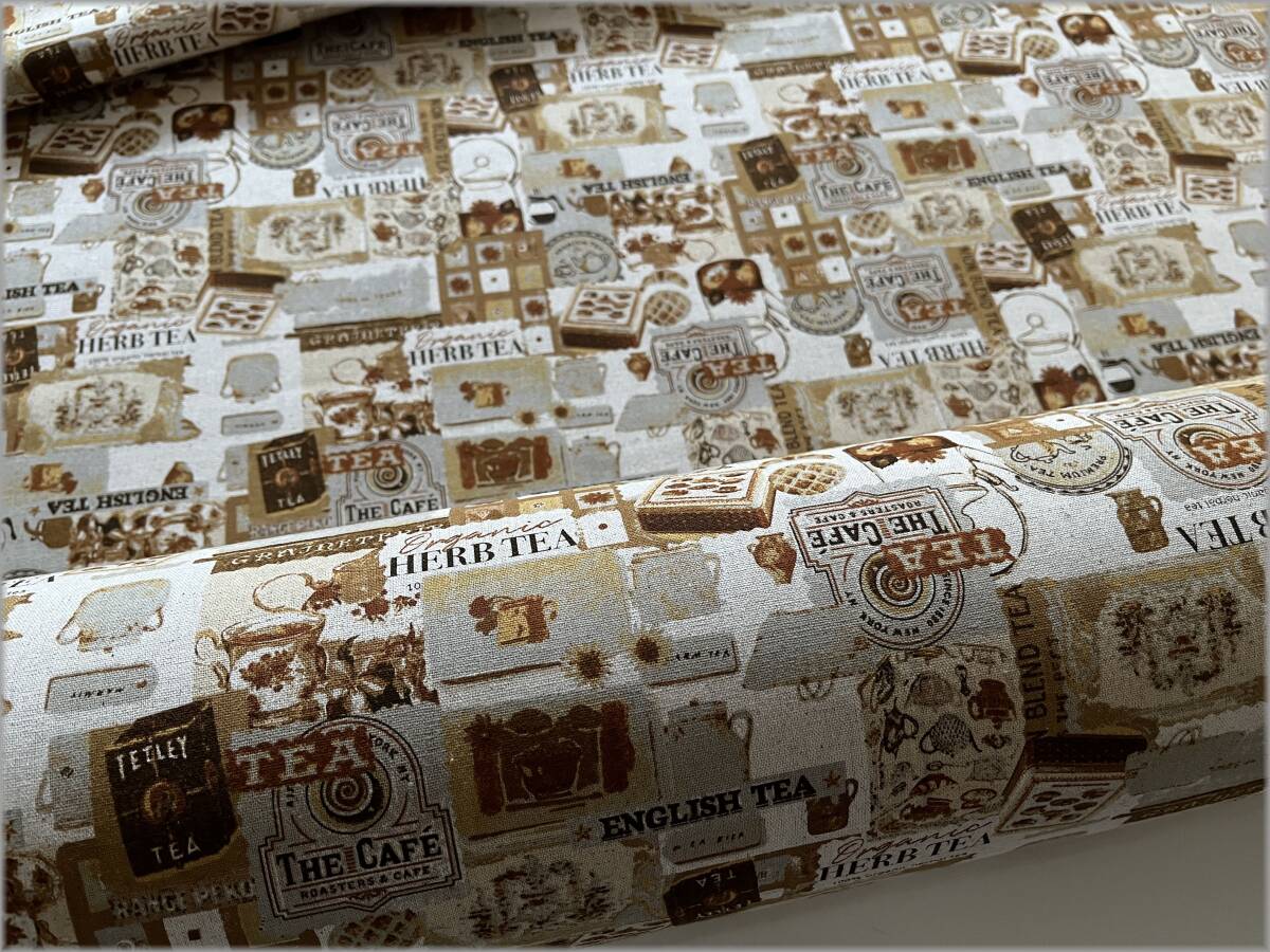 Yahoo!オークション - mets 5m 綿麻キャンバス コラージュ linen caram...