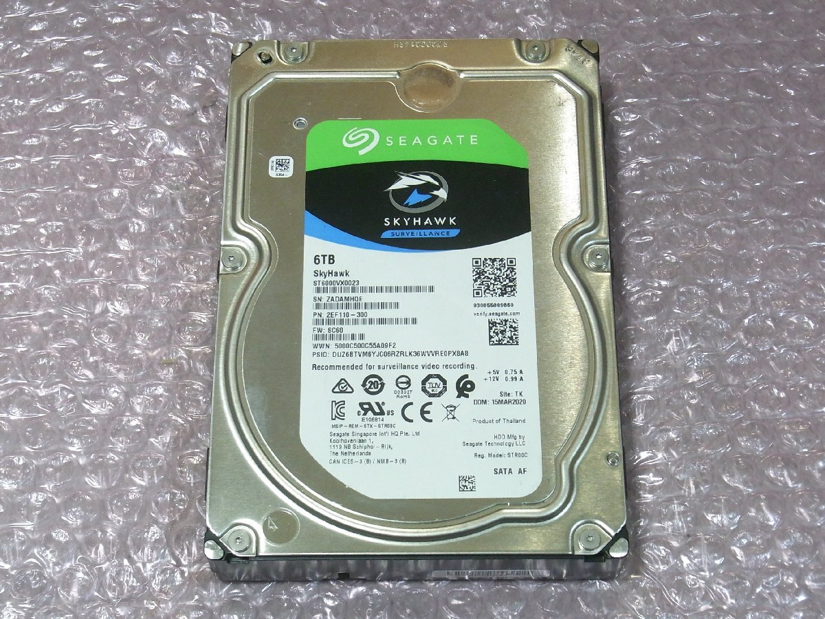 Yahoo!オークション - B42571 O-12003 SEAGATE ST6000VX0023 3.5インチ...