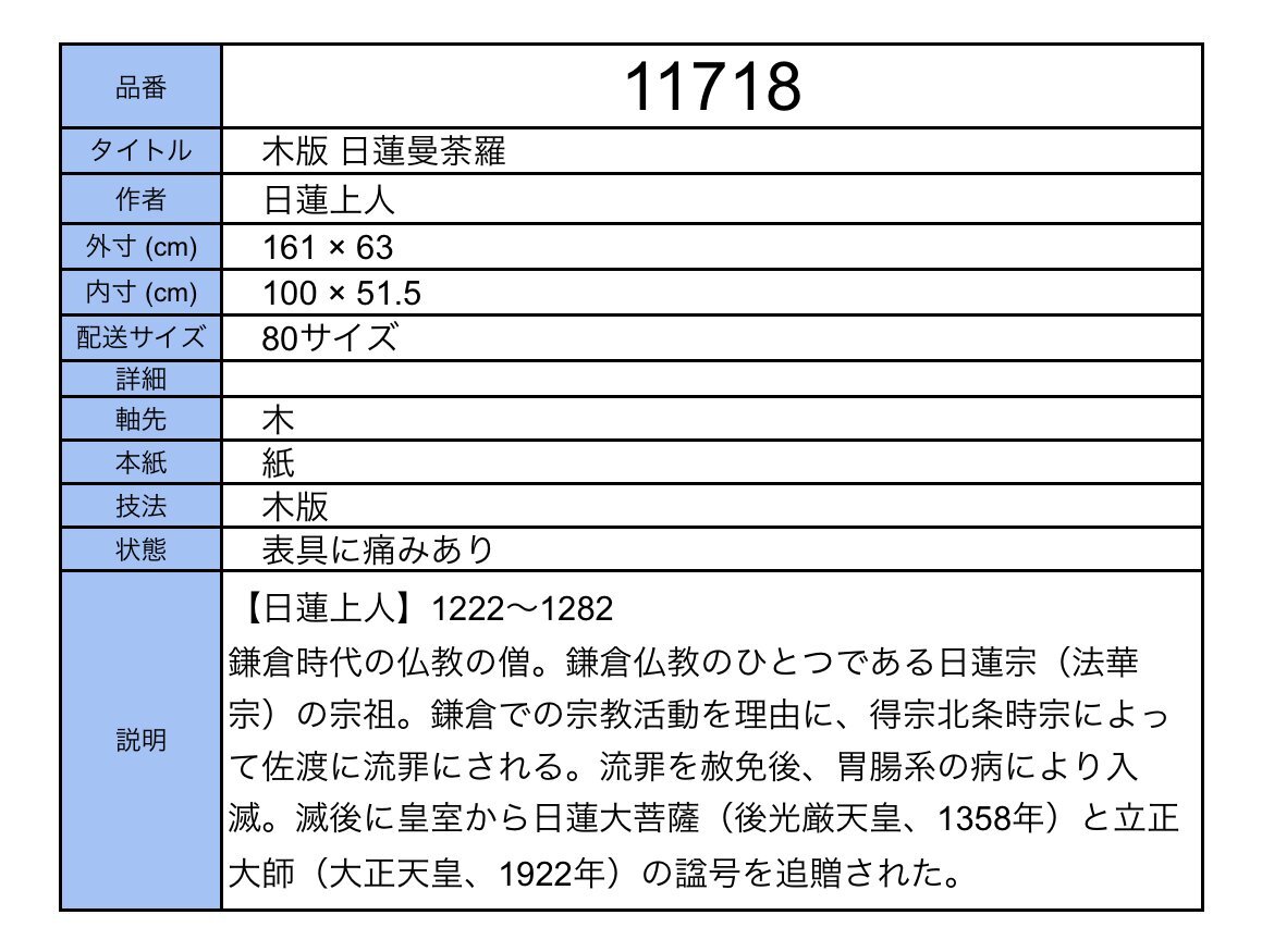 Yahoo!オークション - 【木版】吉】11718 日蓮上人 日蓮曼荼羅 日蓮宗...