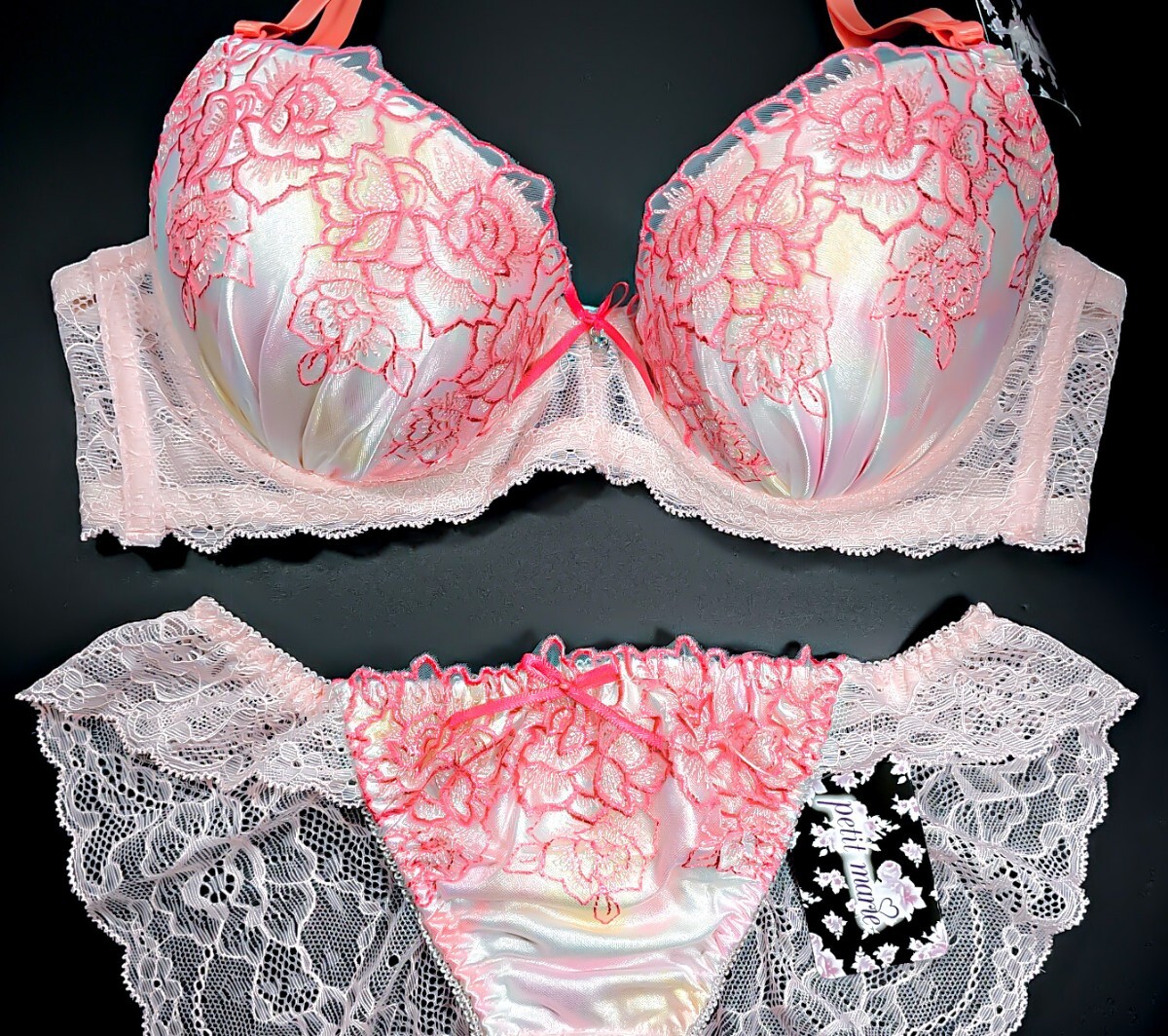 Yahoo!オークション - B70M ブラショーツセット glossyマーブル花柄バ...