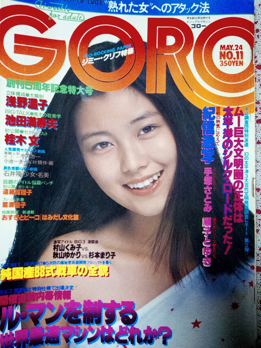 GORO ゴロー 1979年5月24日号 No.11☆手塚さとみ(両面ピンナップ）桂木文6p根津甚八5p能瀬慶子4p遠藤真理子5p浅野温子4p高見知佳/平山三紀 :: Yahoo ...