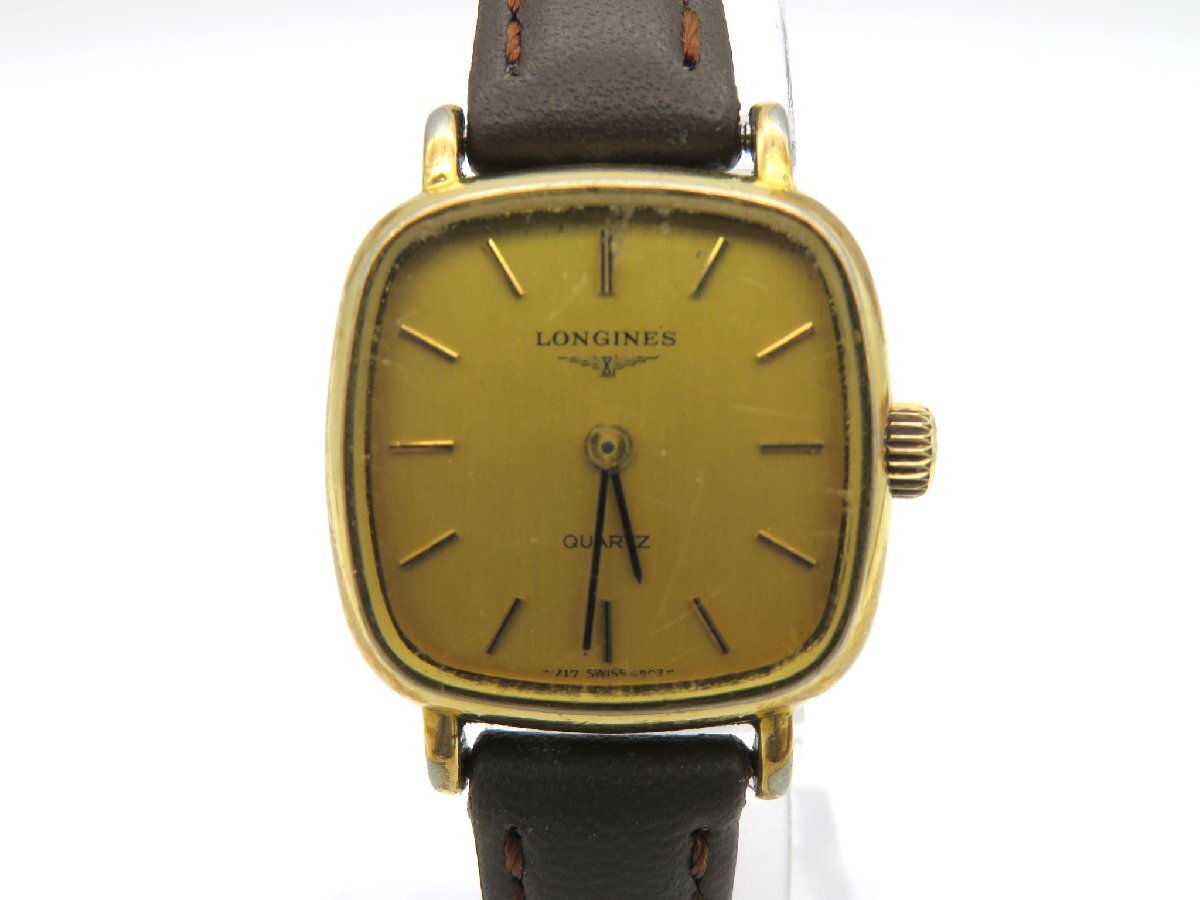 Yahoo!オークション - \1 稼働 ロンジン 717 4303 ゴールド クオーツ ...
