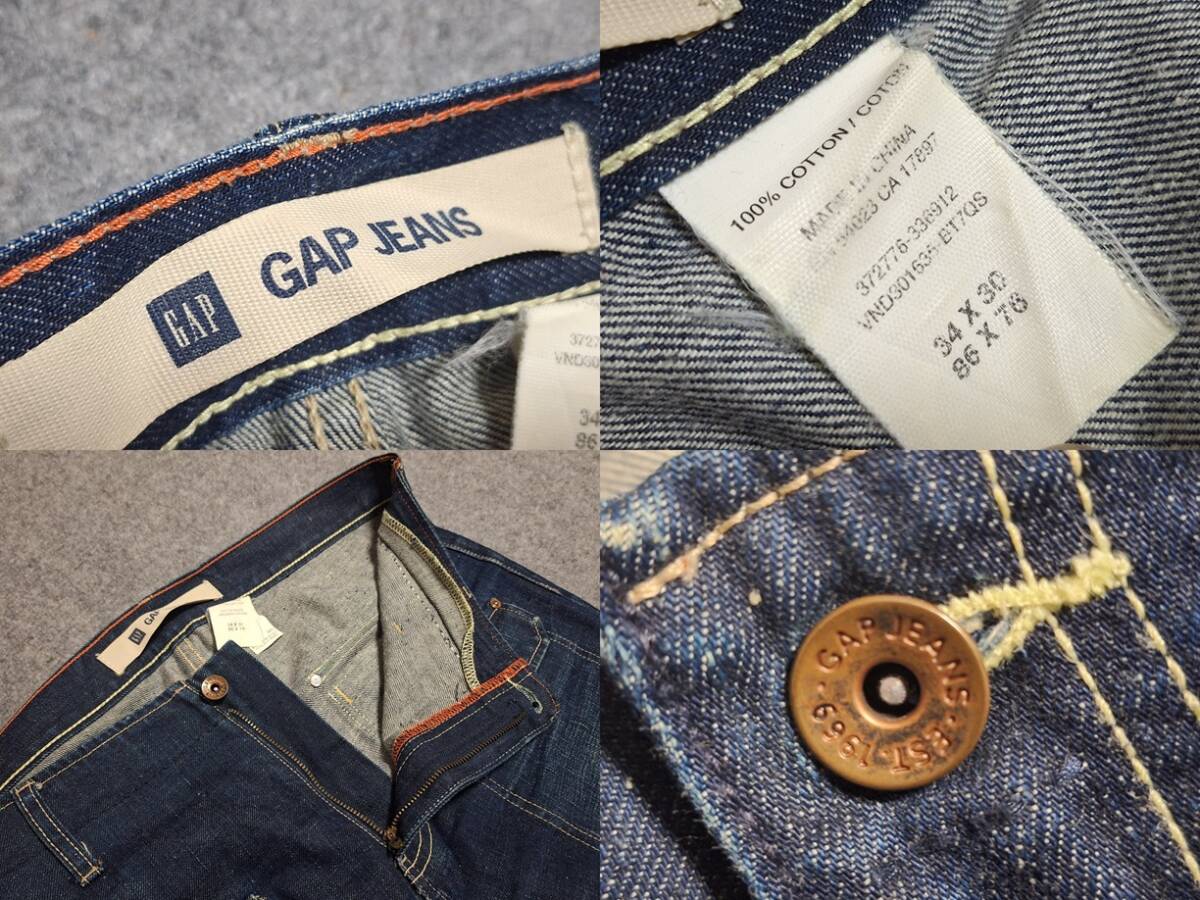 Yahoo!オークション - [2284]即決 GAPジーンズ W34 デニムパンツ ギャ...