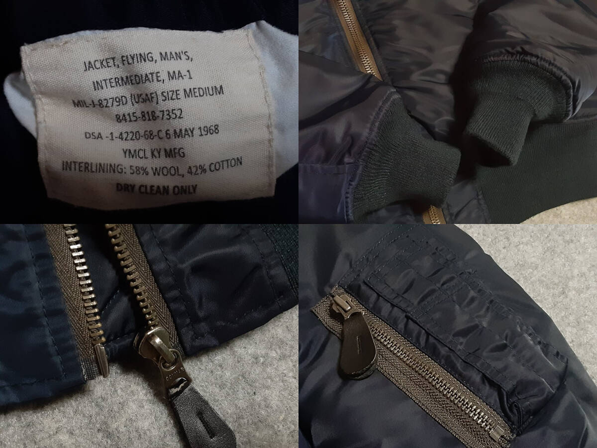 Yahoo!オークション - [F5] 美品 肉厚MA-1フライトジャケット size M B...