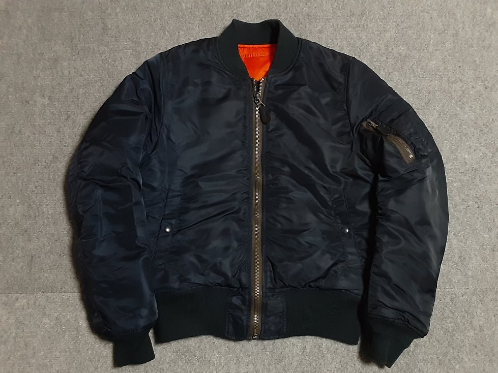 Yahoo!オークション - [F5] 美品 肉厚MA-1フライトジャケット size M B...