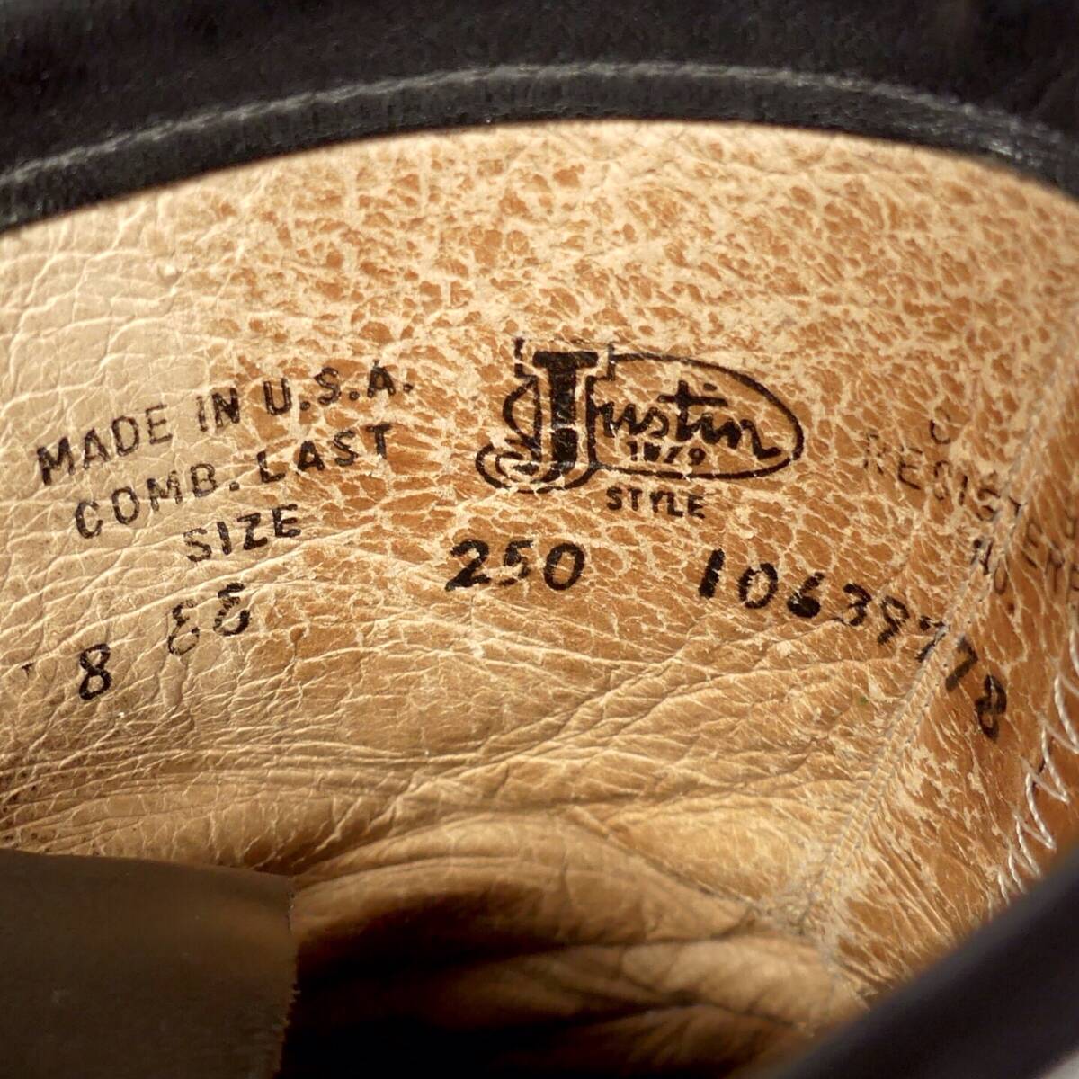 Yahoo!オークション - 即決 アメリカ製 Justin 26cm レザーウエスタン...